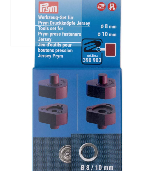 Tools set for Prym press fasteners Jersey, 8 and 10 mm - for Vario Cre ...